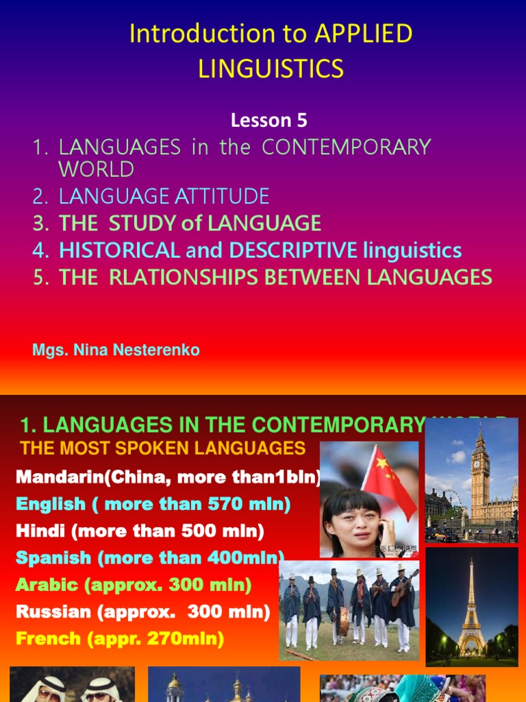 5 LANGAUGES in CONTEMPORARY WORLD | PDF | Sanskrit | Linguistics
