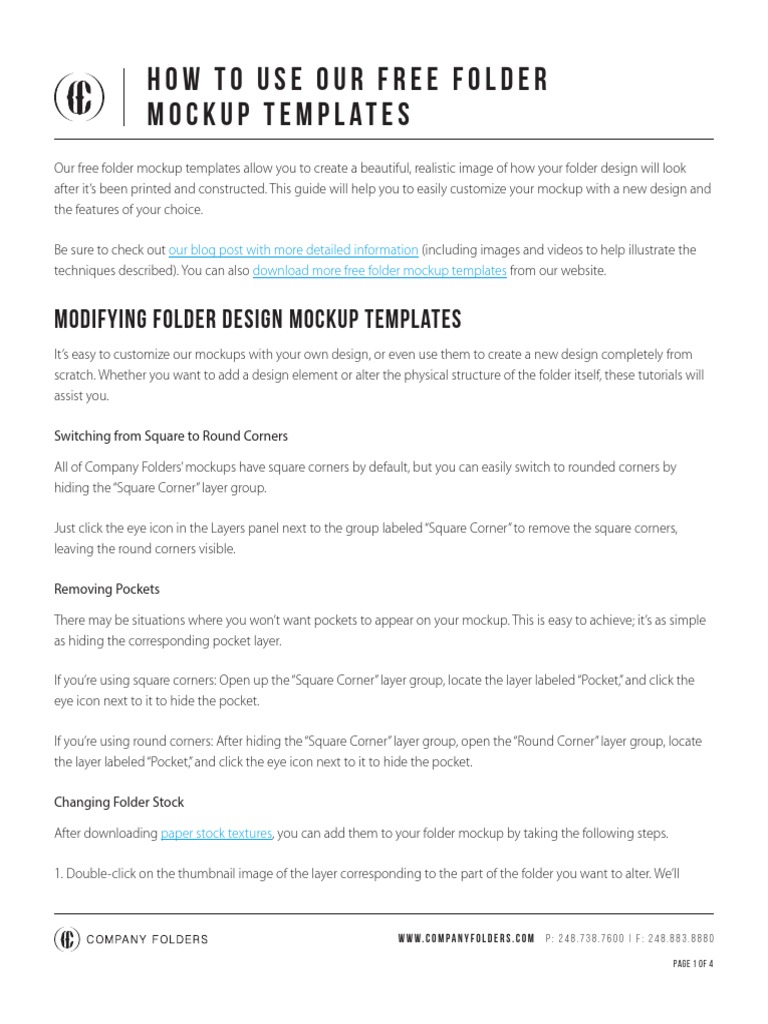 Free Folder Mockup Template Guide | PDF | Adobe Photoshop | System Software