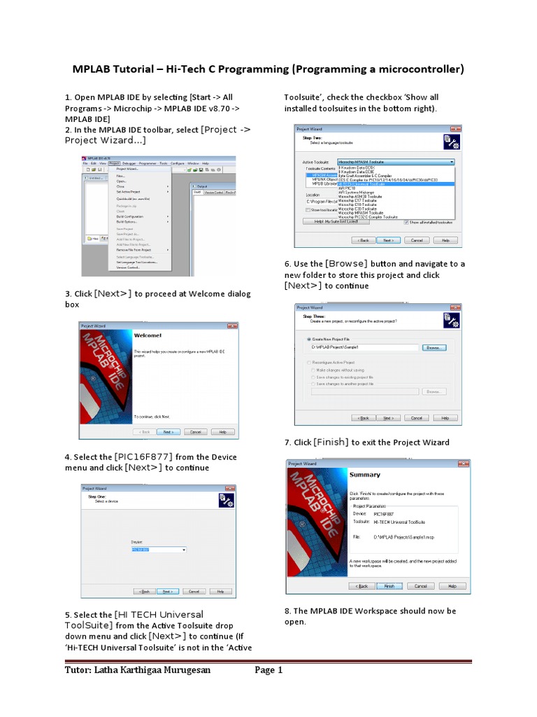 Mplab Tutorial Hi Tech C Programming Programming A Microcontroller Pdf