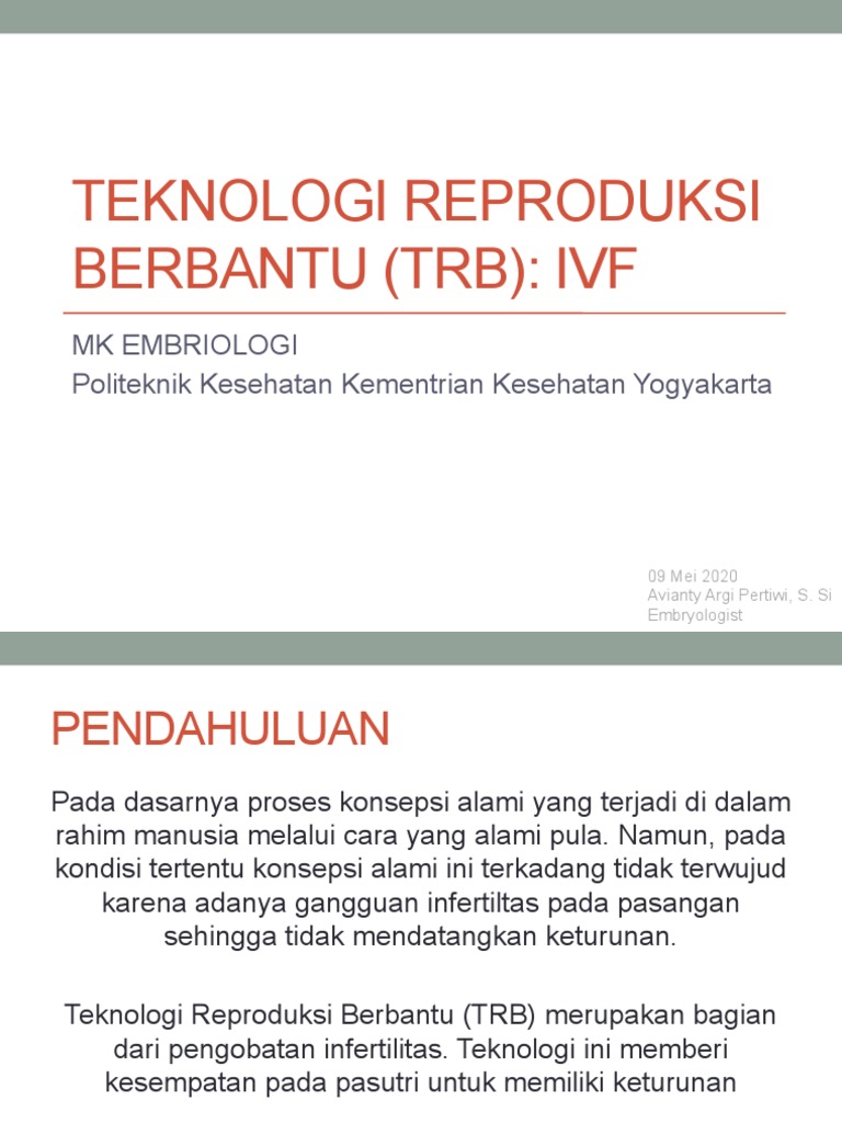 Teknologi Reproduksi Berbantu (TRB) | PDF