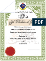 Sijil Penghargaan (Ajk) | PDF