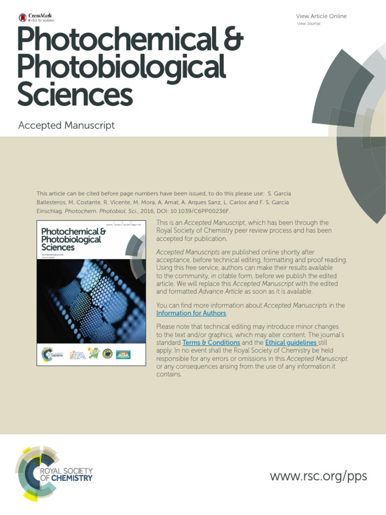 Photochemical & Photobiological Sciences: Accepted Manuscript | PDF ...