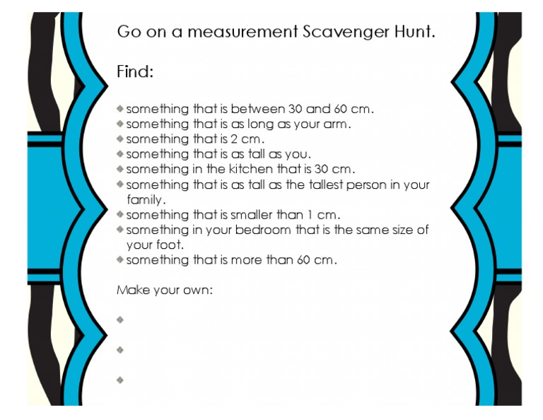 Measuring Scavenger Hunt | PDF