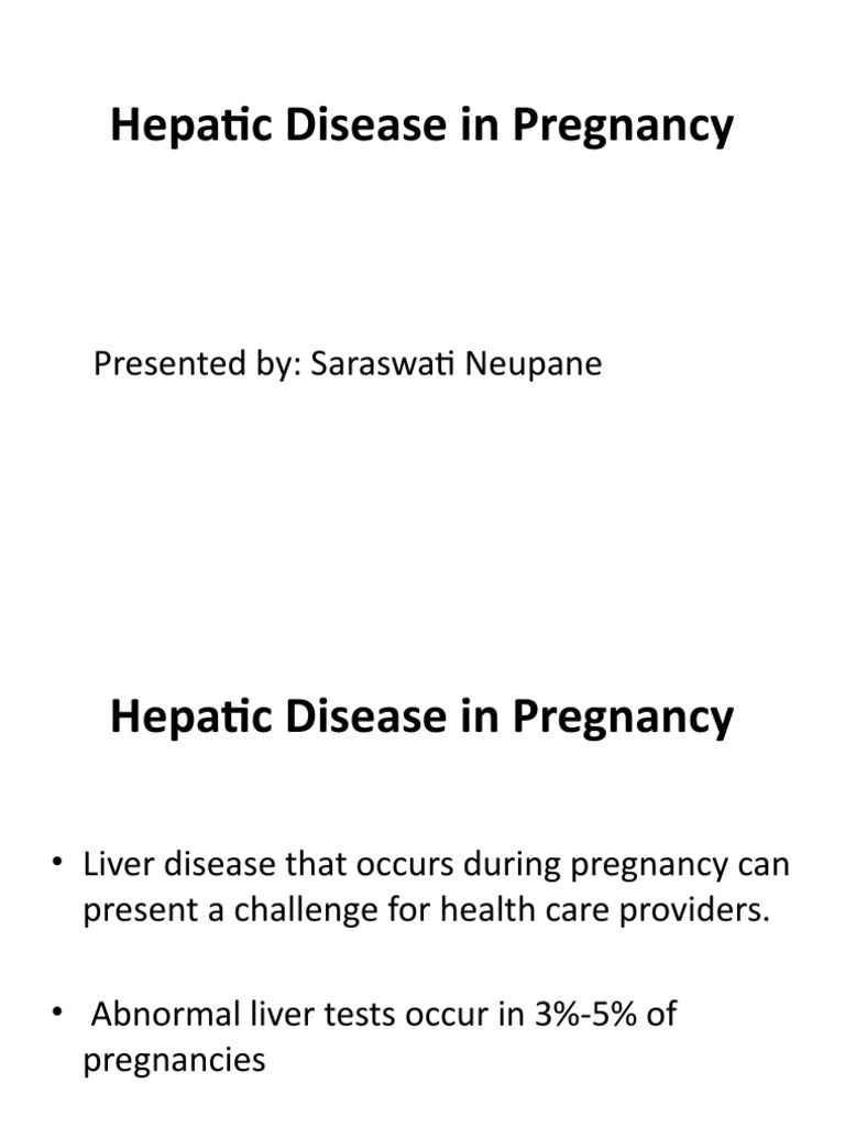Hepatic Disorders in Pregnancy Overview | PDF | Pregnancy | Childbirth