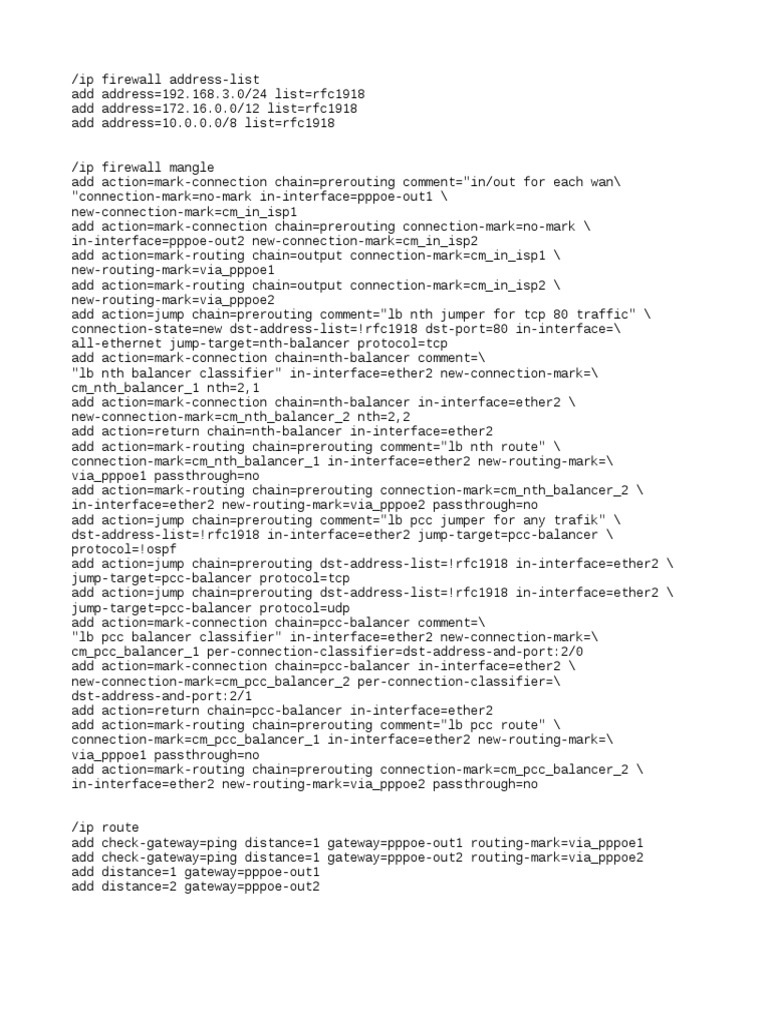 Loadbalance PCC +NTH | PDF | Network Layer Protocols | Computer Network