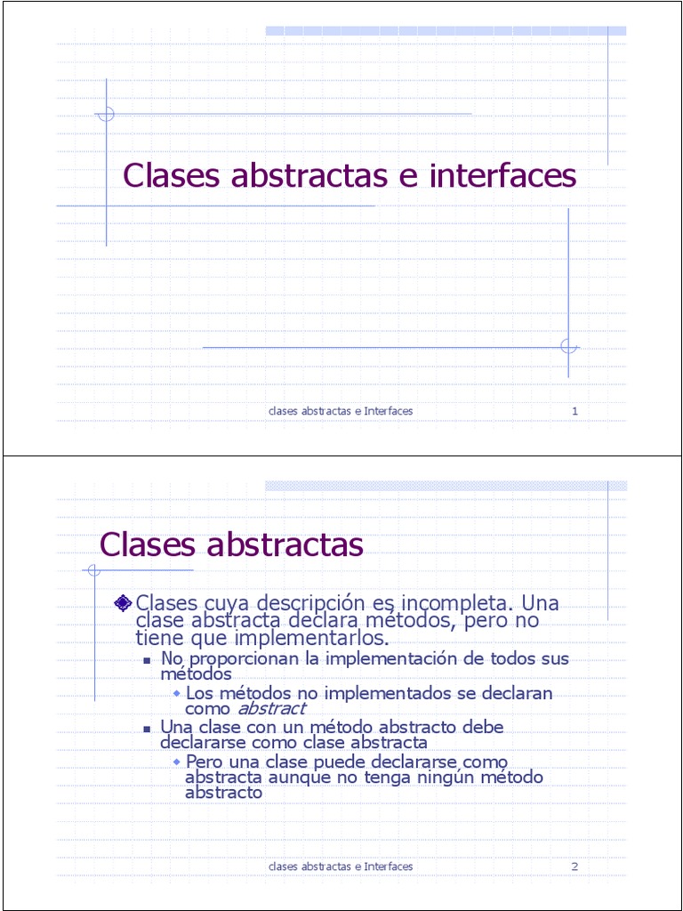 Clases Abstractas e Interfaces PDF | PDF | Herencia (Programación Orientada a Objetos) | Objeto ...
