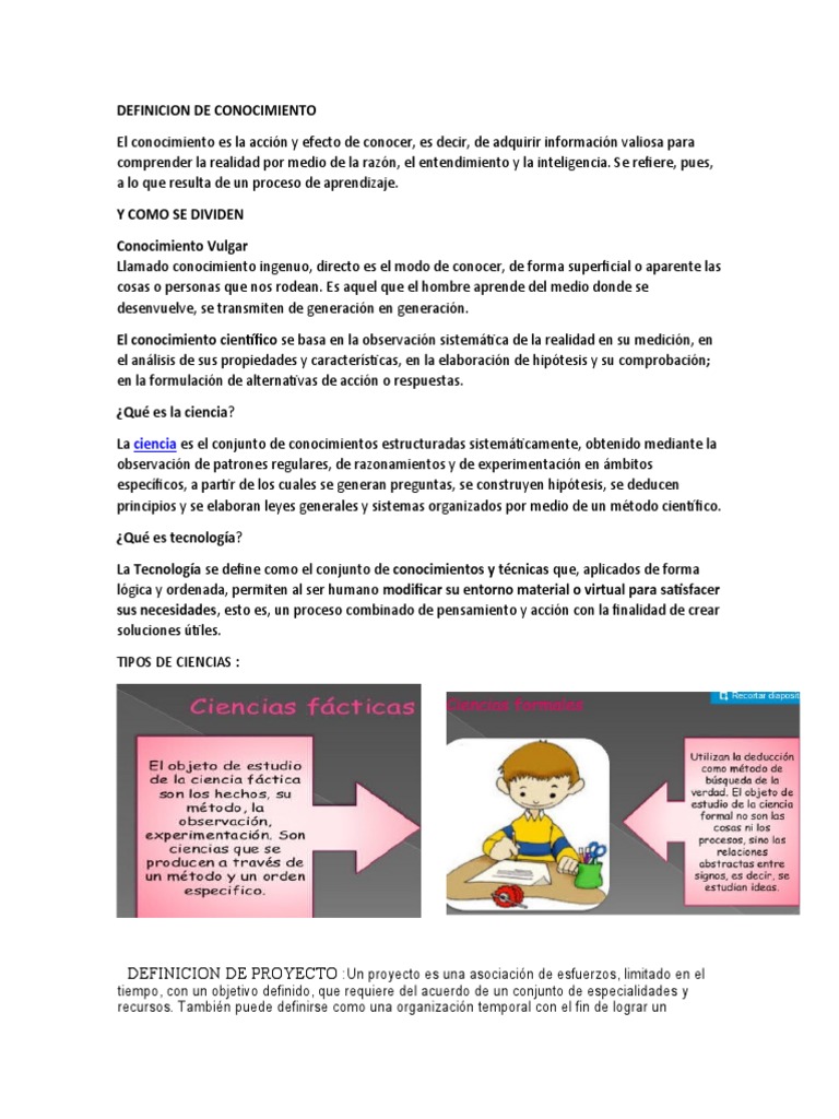 Definición y Tipos de Conocimiento | PDF | Hipótesis | Conocimiento