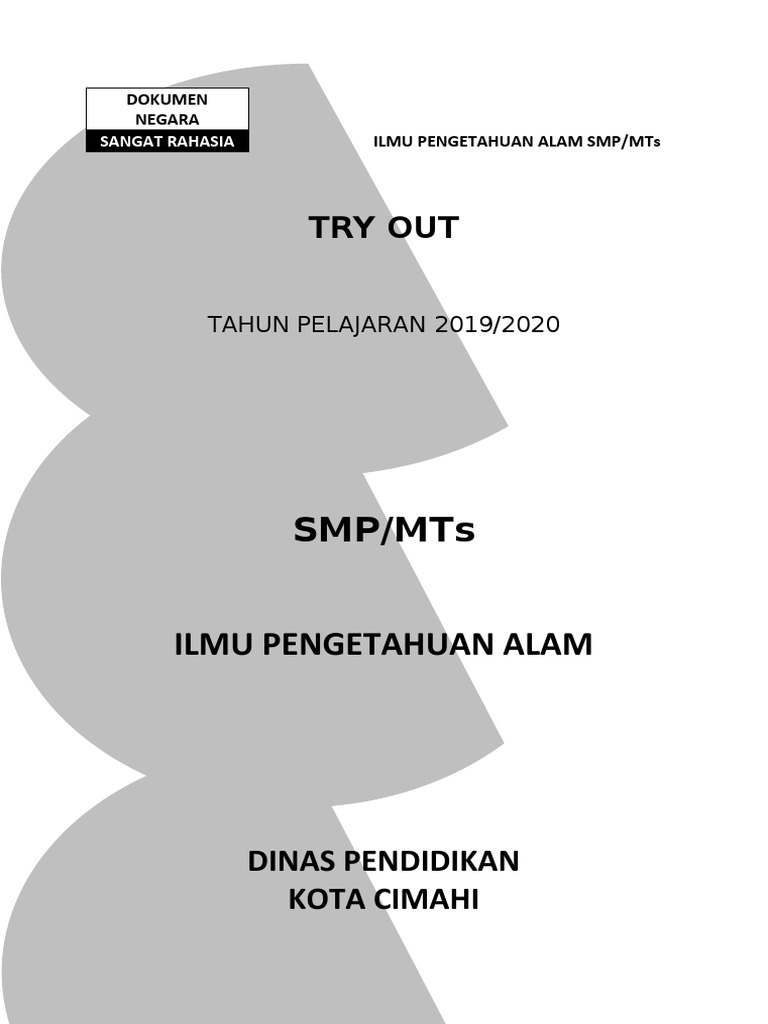 Soal Try Out IPA SMP | PDF