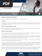 Sample Biometric Consent Form | PDF | Biometrics | Data Management