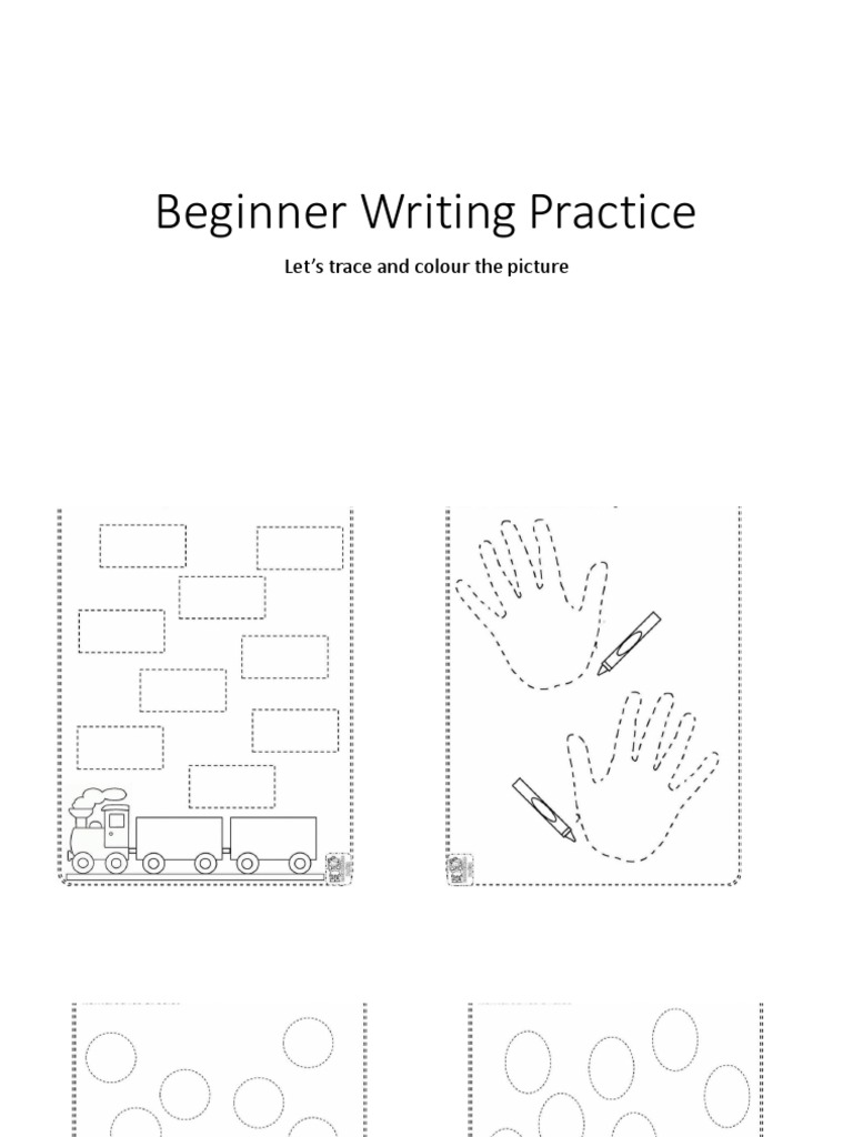 Beginner Writing & Coloring Practice | PDF