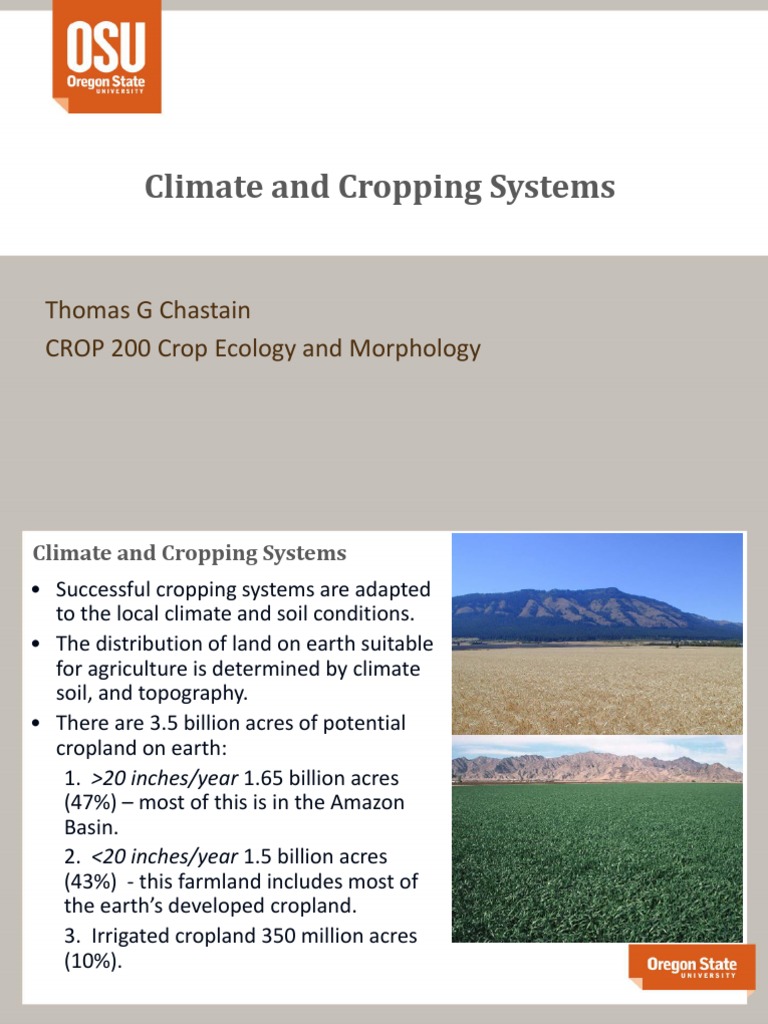 Climate and Cropping Systems | PDF | Climate | Temperate Climate