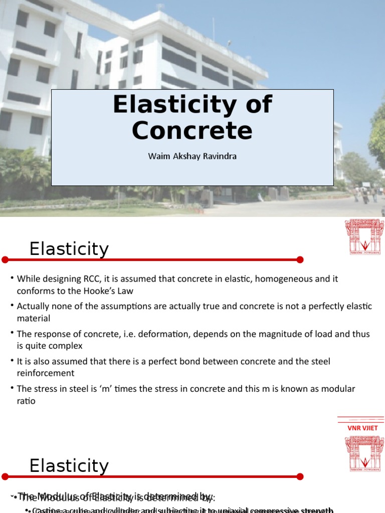 Elasticity of Concrete | PDF | Young's Modulus | Deformation (Engineering)
