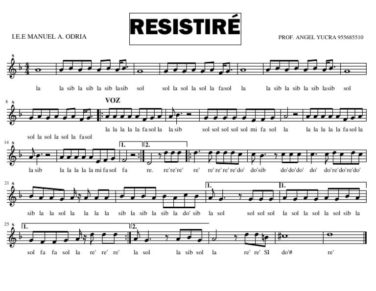 partitura-de-resistir-pdf