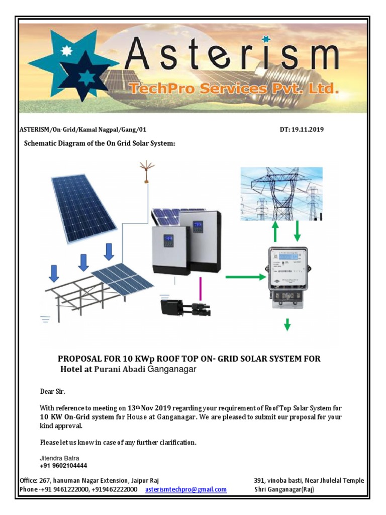 Schematic Diagram of The On Grid Solar System | Download Free PDF ...