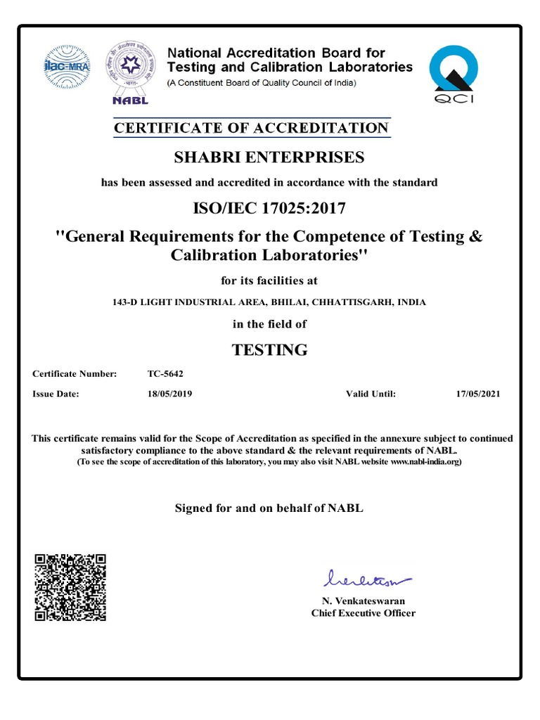 Certificate TC-5642 PDF | PDF