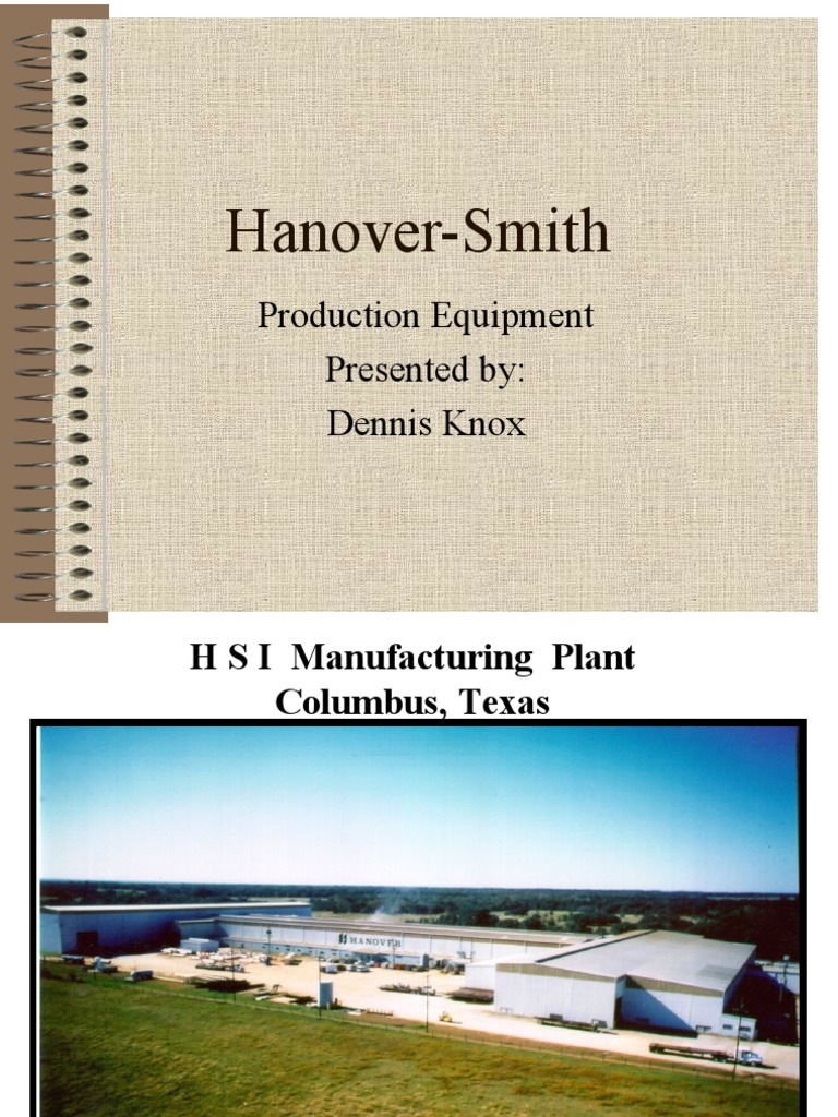 Hanover-Smith Production Equipment Guide | PDF | Liquids | Gas Technologies