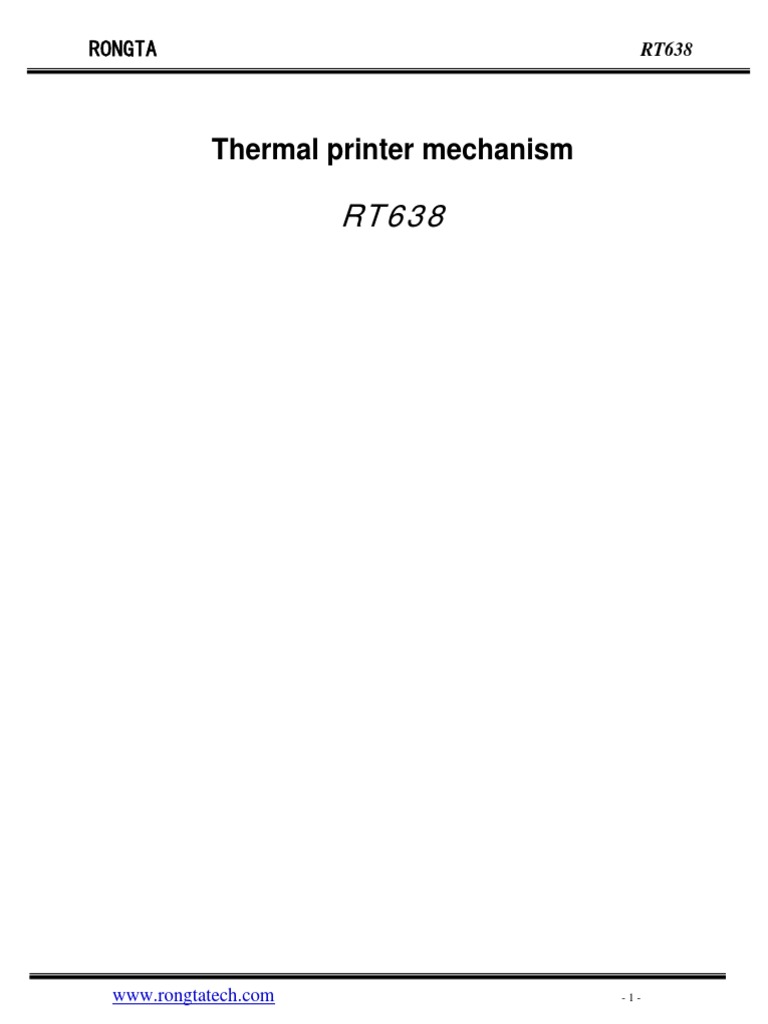 3 Thermal Printer Mechanism PDF | PDF | Electric Motor | Physical ...