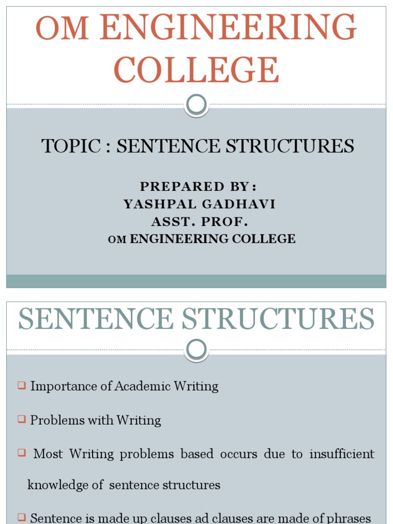 Sentence Structures in Engineering Writing | PDF