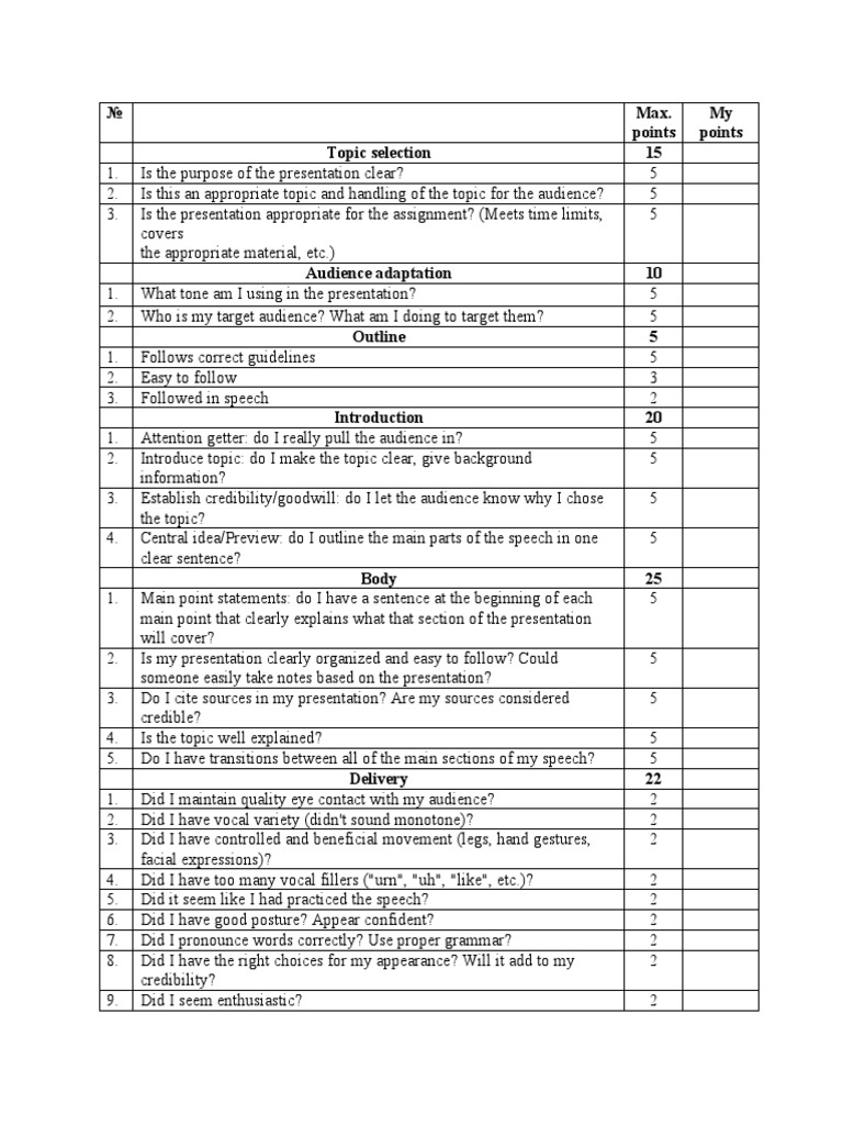 Speech Evaluation Form | PDF | Cognitive Science | Semiotics