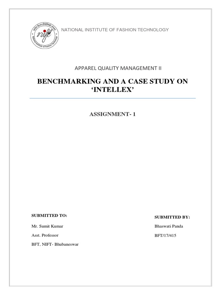 Benchmarking and A Case Study On Intellex': Apparel Quality Management Ii | PDF | Benchmarking ...