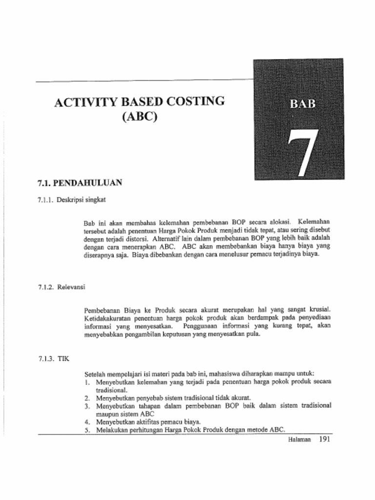 Akuntansi Biaya Bab 8 (Activity Based Costing) | PDF