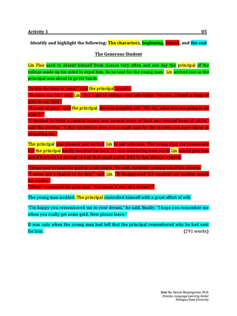 Task 1 Story Writing | PDF | Word | Verb
