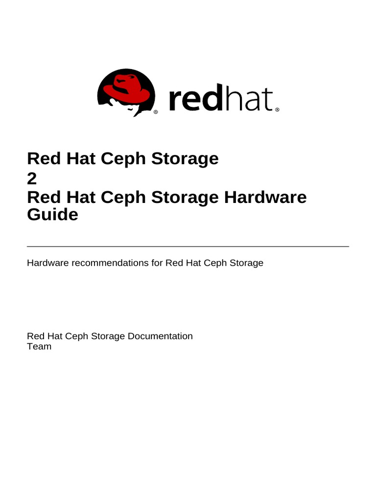 Red Hat Ceph Storage 2 Red Hat Ceph Storage Hardware Guide | PDF | Solid State Drive | Computer ...