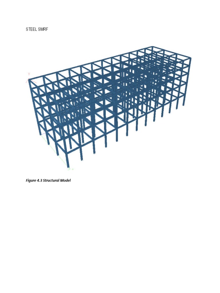 Steel SMRF: Figure 4.3 Structural Model | PDF