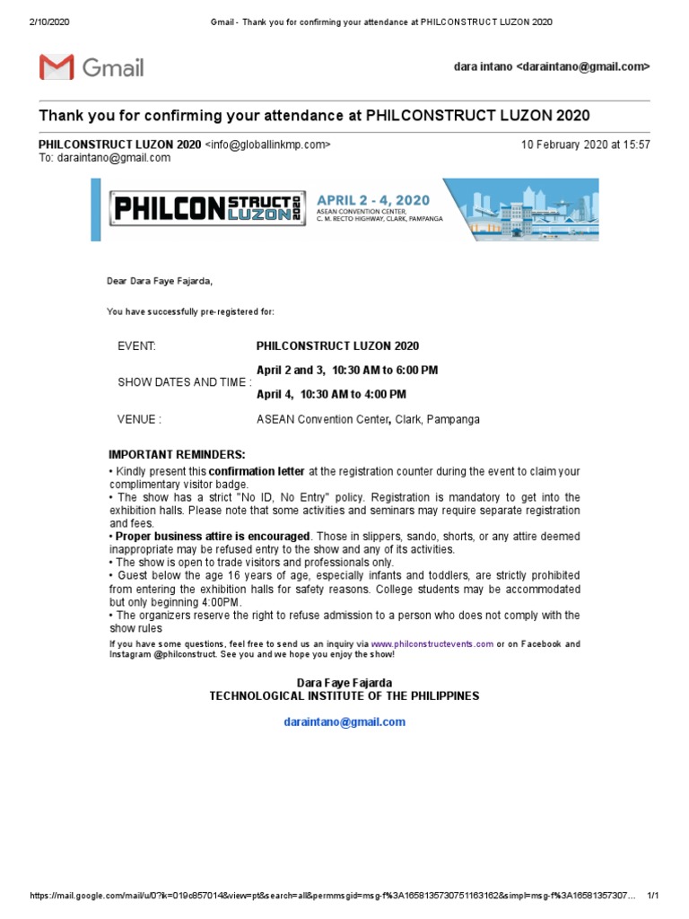 Philconstruct Luzon 2020 | PDF | Government