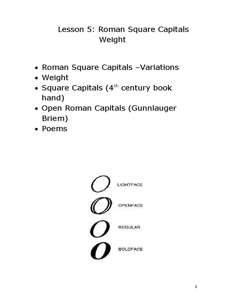 Roman Square Capitals | PDF