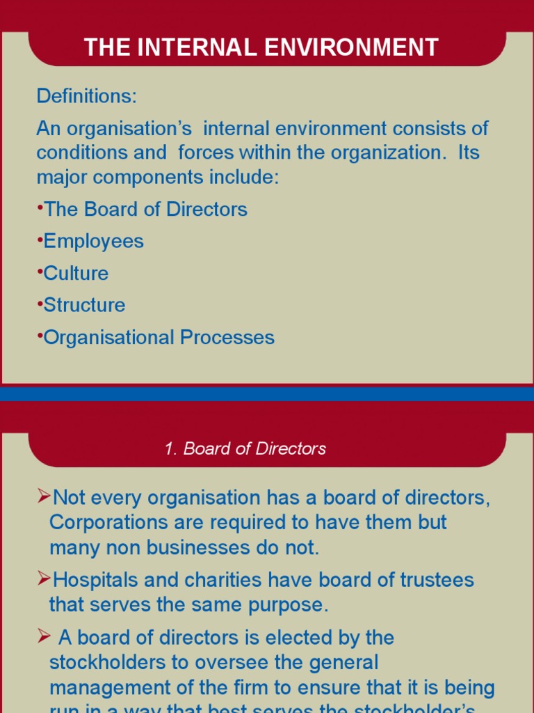 Understanding Internal Environment Elements | PDF | Outsourcing ...