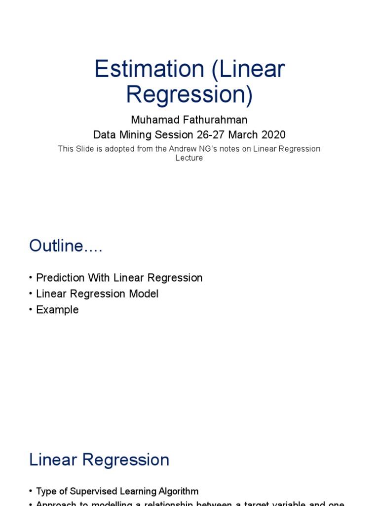 Data Mining-Linear Regression v2 | PDF | Dependent And Independent Variables | Regression Analysis