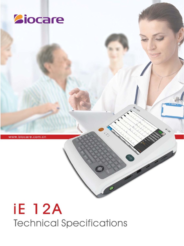 Biocare IE12A ECG Machine Manual | PDF | Power Supply | Electrocardiography