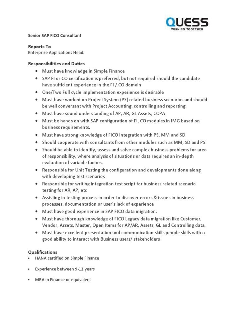 JD - Sap Fico PDF | PDF