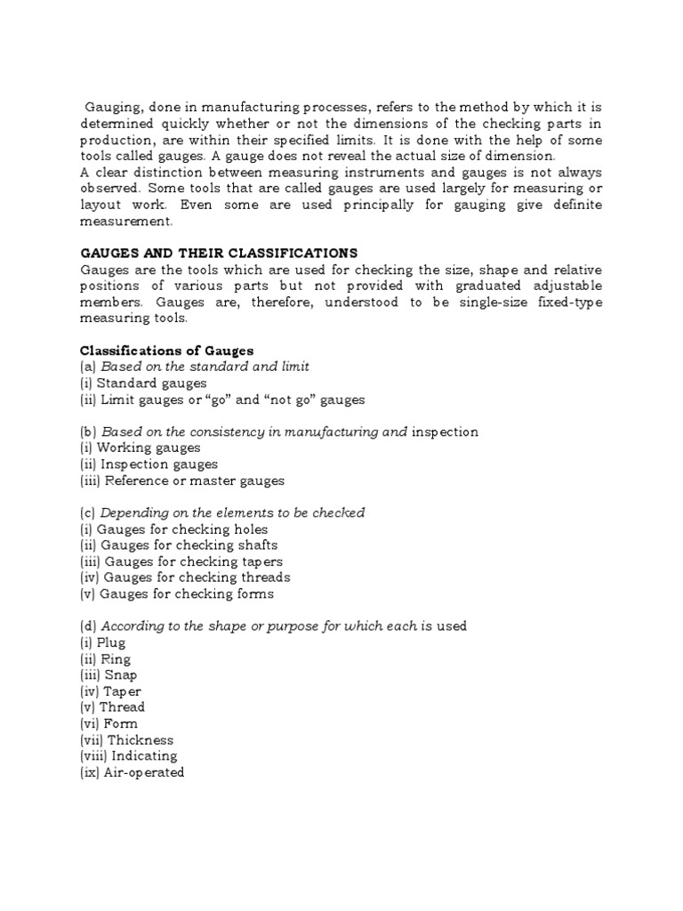 Gauges and Their Classifications | PDF | Sheet Metal | Sphere