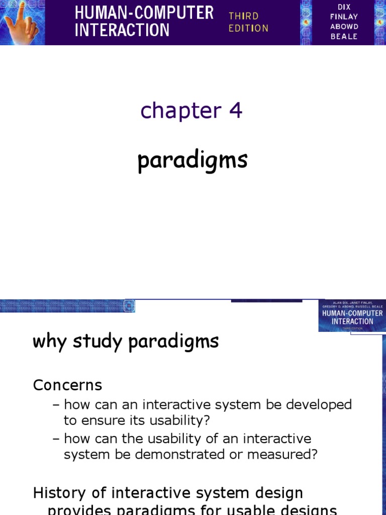 Chap 04 - Paradigms | PDF | Human–Machine Interaction | Graphical User ...