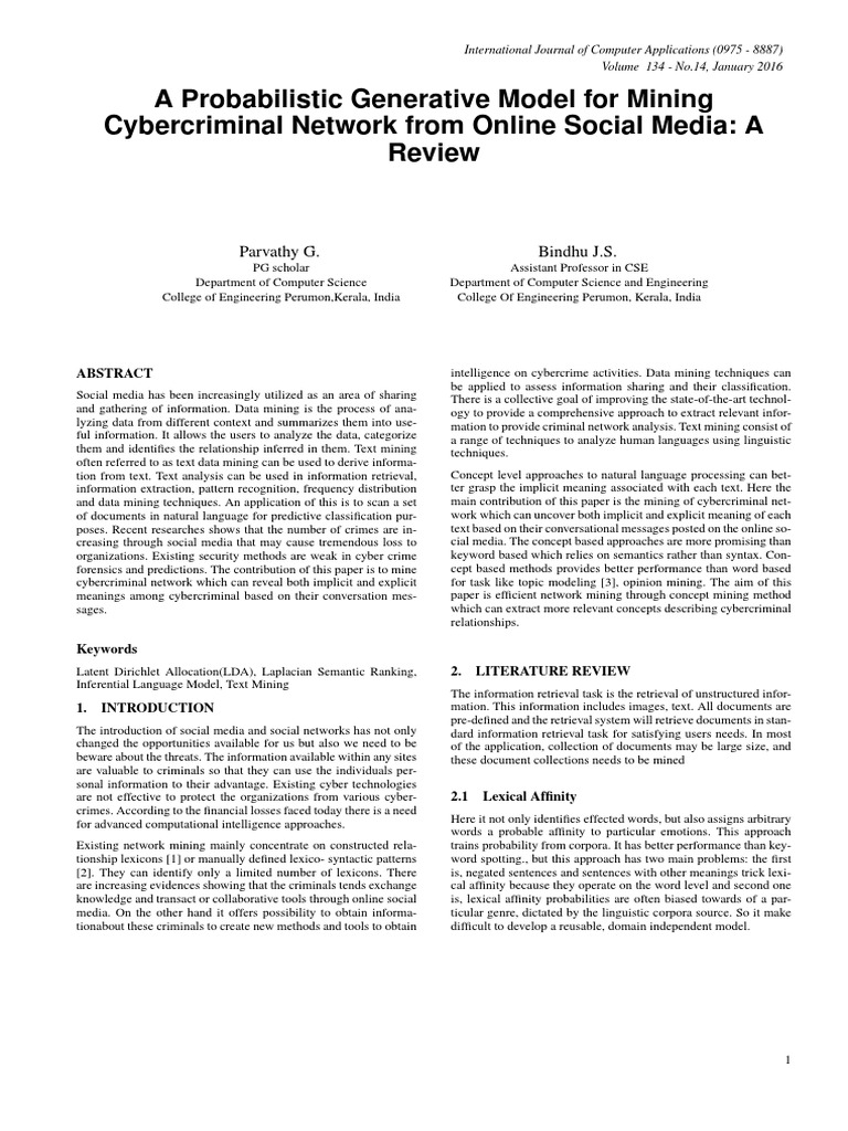 Cybercrime On Social Media PDF | PDF | Cybercrime | Data Mining