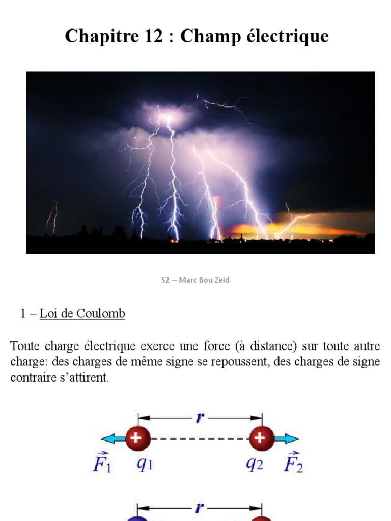 Champ Electrique | PDF | Champ électrique | Scalaire (mathématiques)