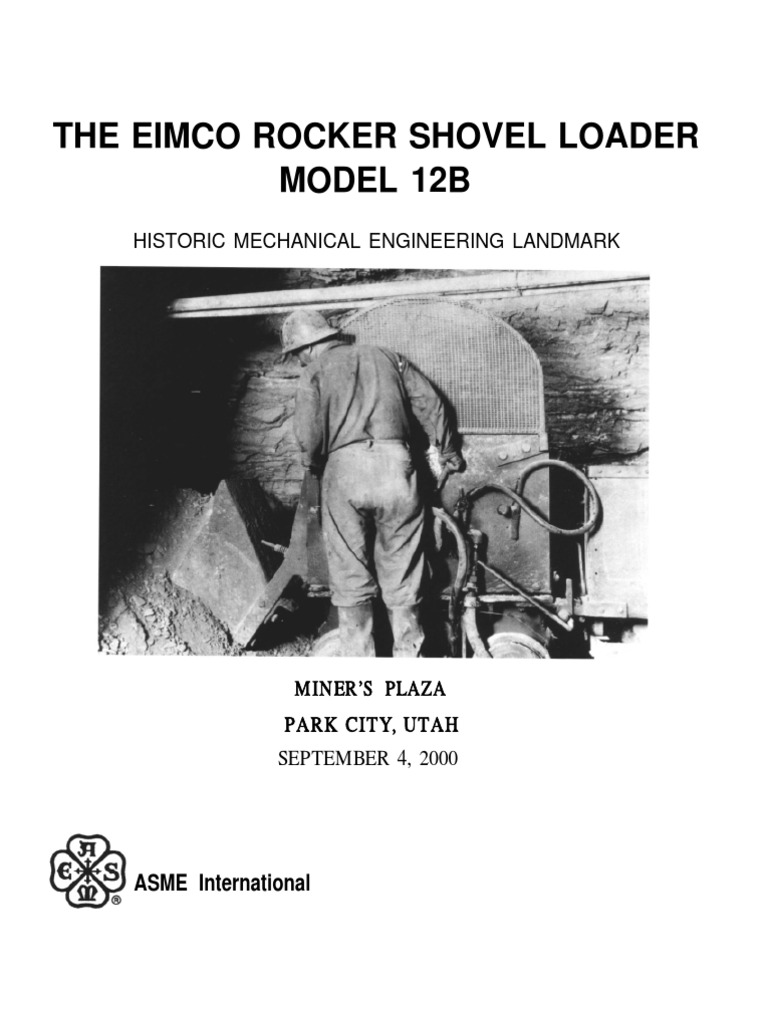 Eimco Mucker History Designed at Eureka Utah | PDF | Loader (Equipment ...