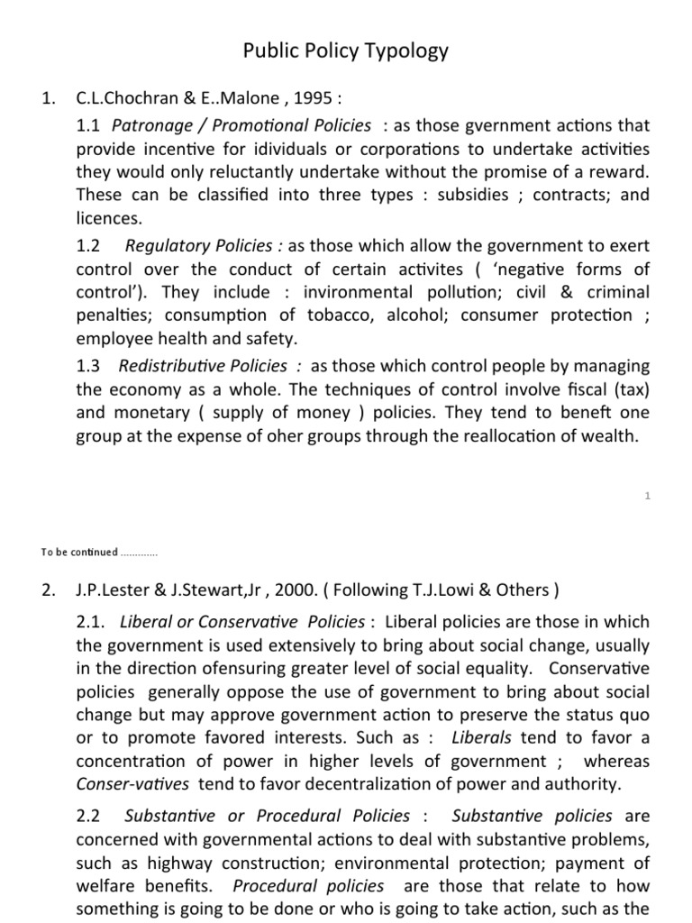 Understanding Public Policy Types | PDF | Policy Analysis | Stakeholder ...
