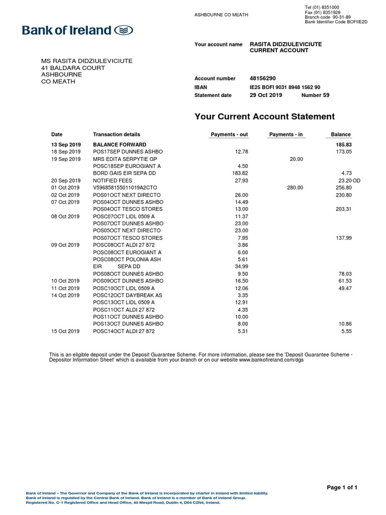 Bank of Ireland 1 | PDF | Banks | Corporations