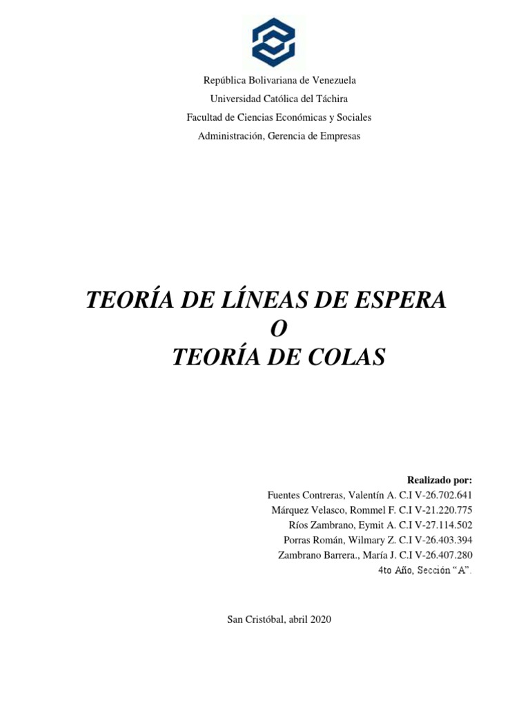 Teoría de Colas - Modelo MM1 - IDO | PDF | Distribución de veneno ...