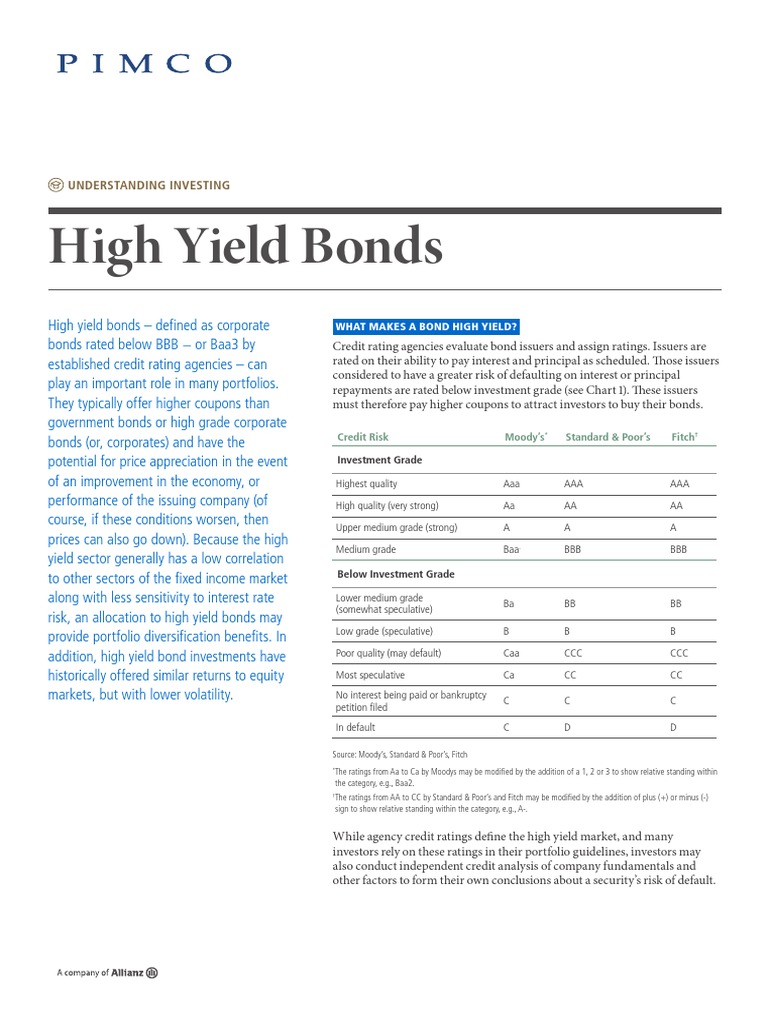 Understanding High Yield Bonds | PDF | High Yield Debt | Bond Credit Rating