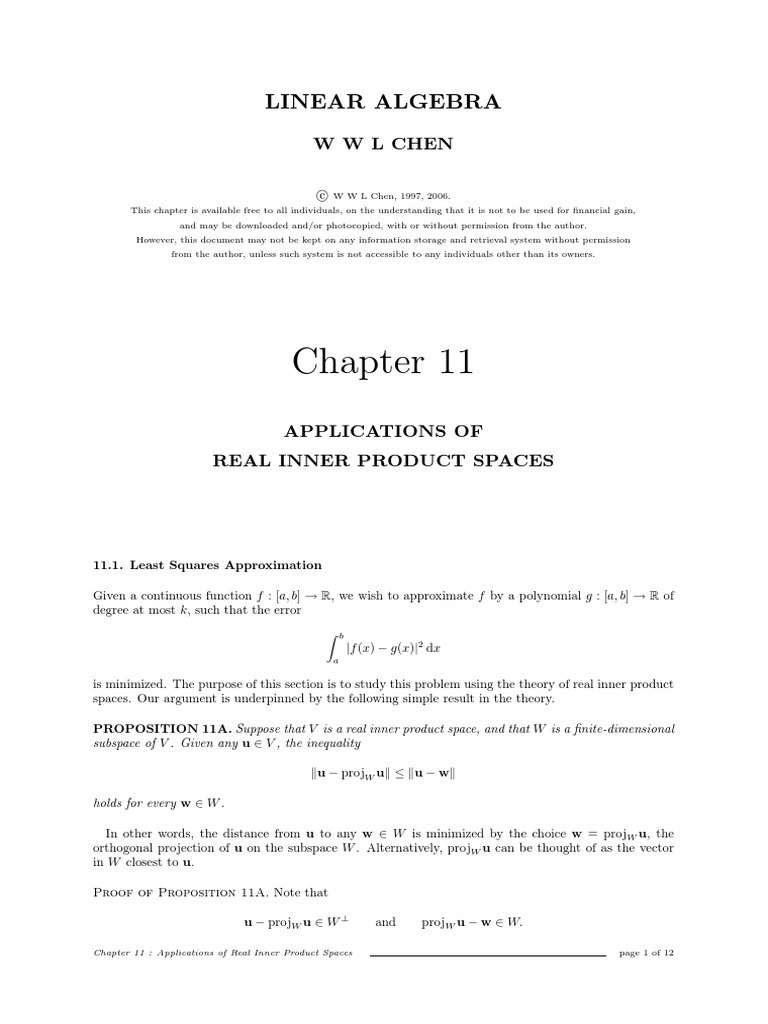 Least Squares Approximation: Finding the Best Polynomial Fit Using Real Inner Product Spaces ...