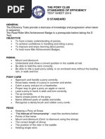 Pony Club C Test | PDF | Horse Gait | Horses