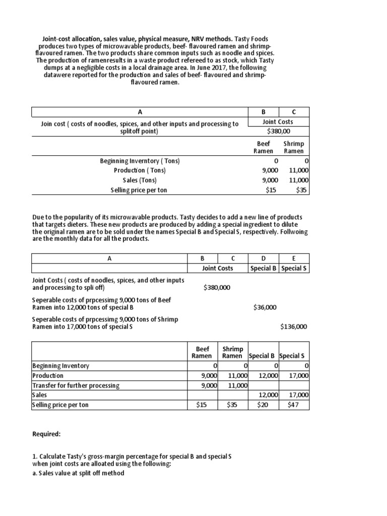 By - Product Problem Solving - Asif | PDF | Gross Margin | Income Statement