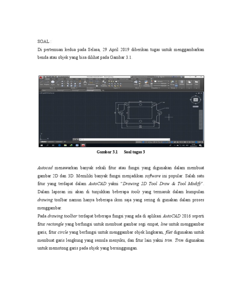 Modul 3 AutoCAD | PDF