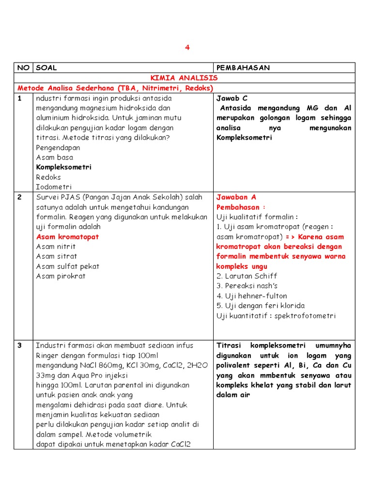 Soal Formatif 4 & Pembahasan PDF | PDF