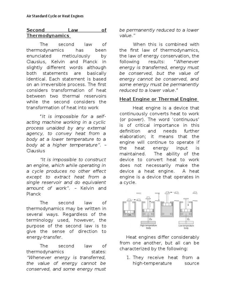Understanding Heat Engines and Thermodynamics | PDF | Second Law Of ...