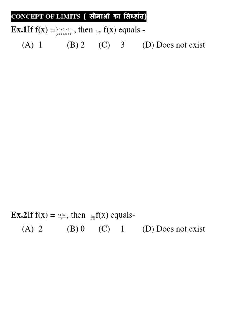 Concept of Limits Lec-1 | PDF
